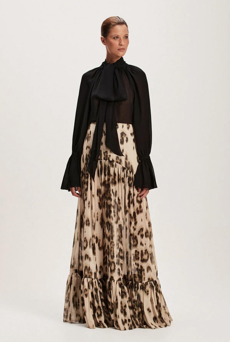 Pollera Animal Print Beige Tig | Casa Buda